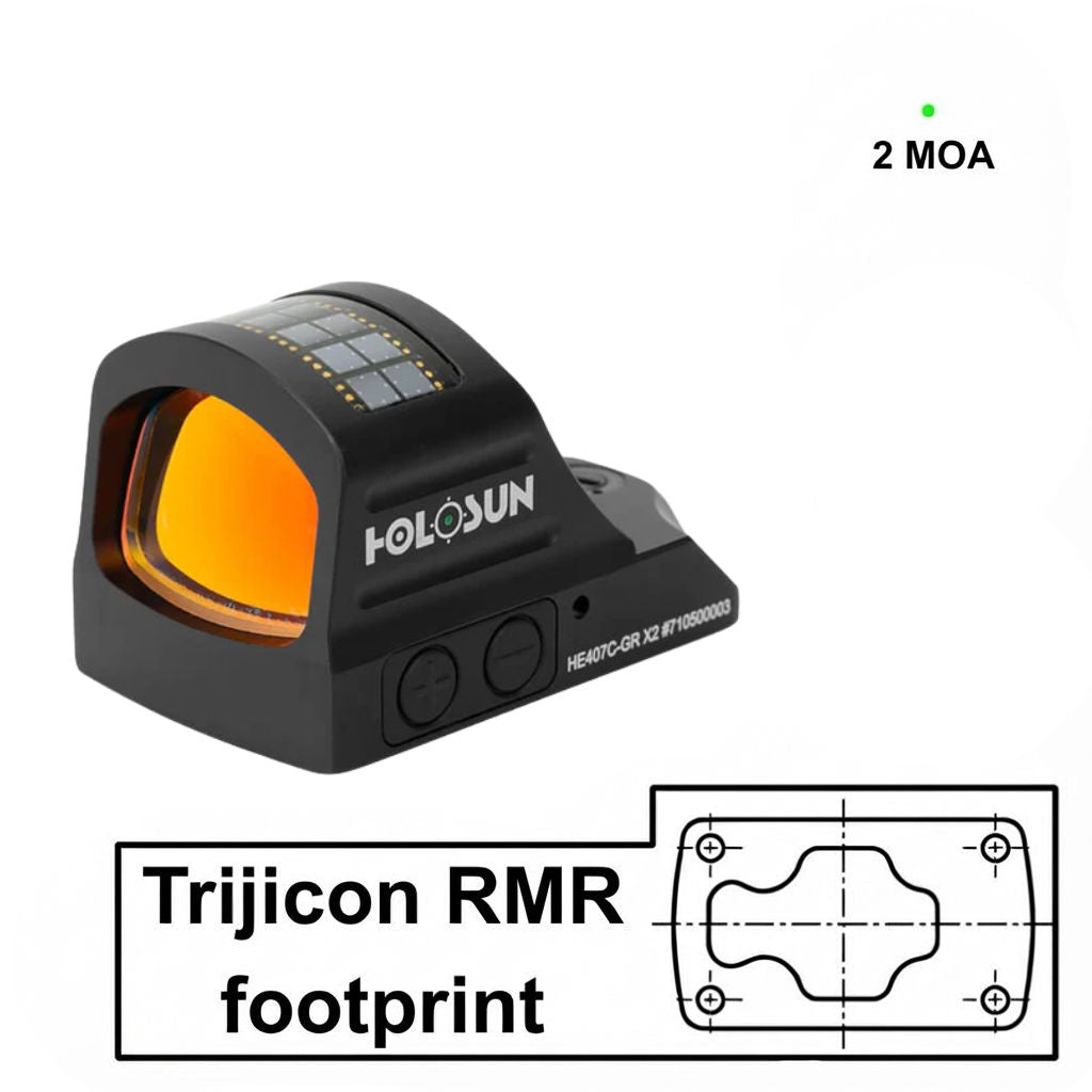 Holosun 407C X2 GR - Precision Red Dot Sight – Optics Spot